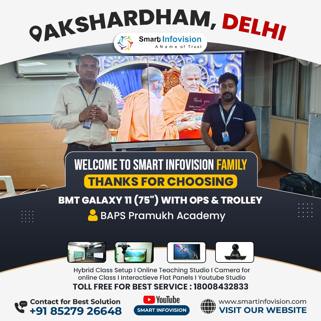 Benchmark Galaxy 11 (75-Inch) Interactive Panel Installed at BAPS ...