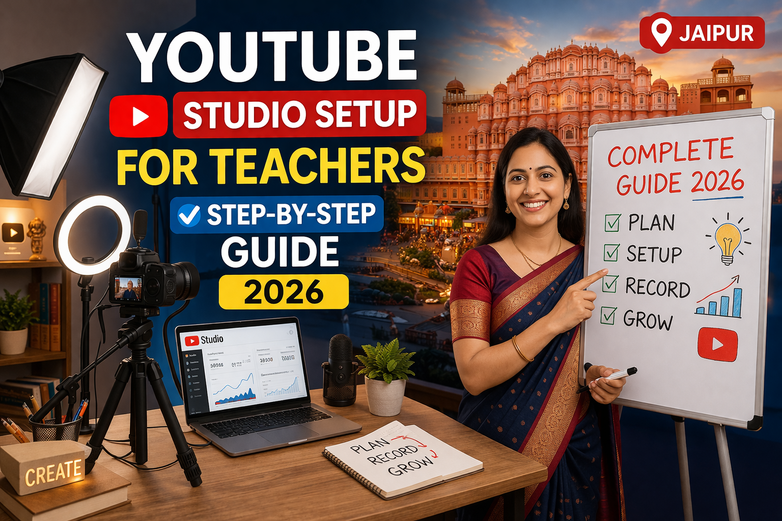 YouTube Studio Setup for Teachers in Jaipur: Complete Step-by-Step ...
